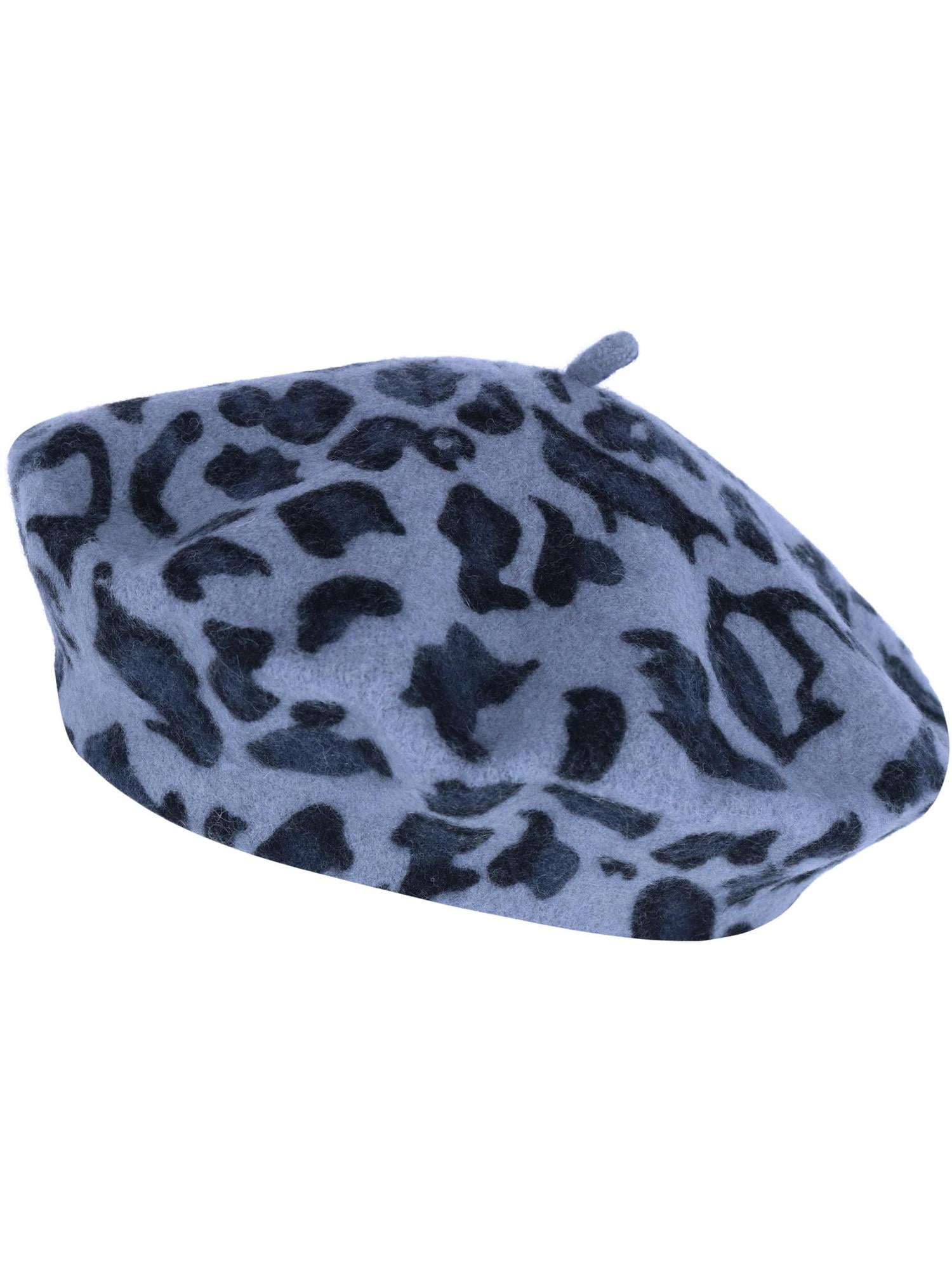 Angela & William French Leopard Print Wool Beret Hat (Women) - Walmart.com