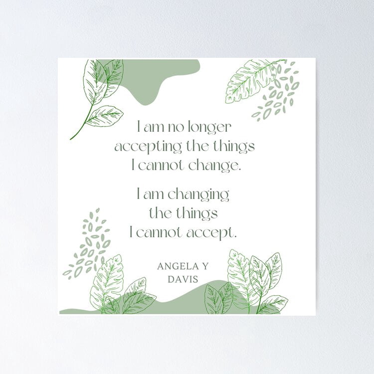 Angela Y Davis Inspirational Quote Poster- Unframed Poster | Wall Art ...