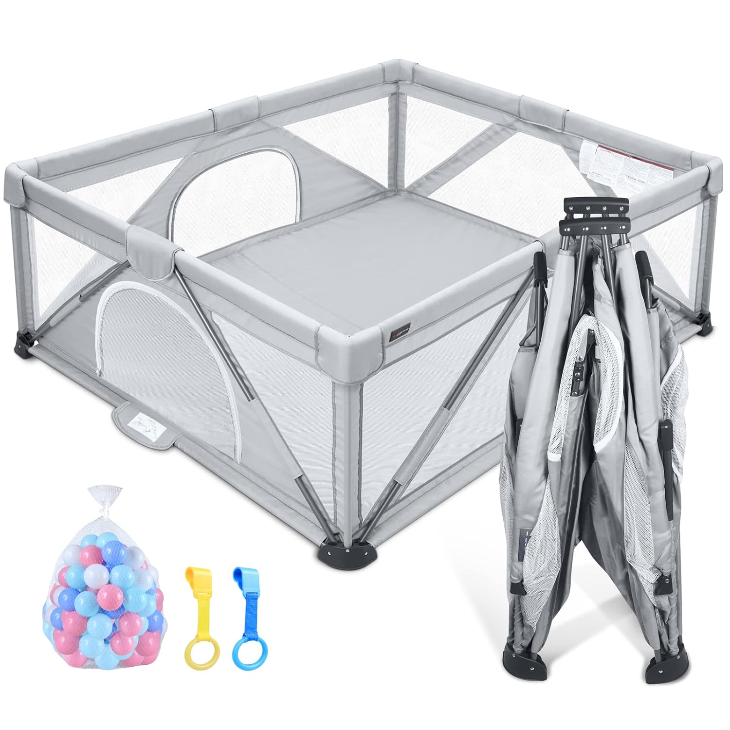 Baby Playpen, Outdoor Play Yard, Portable Play Yard 4-Panel- Baby ...