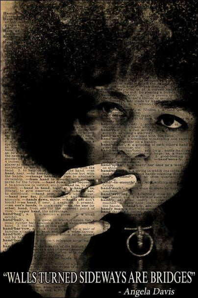 Angele Davis Walls turned sideways are bridges poster 11 x 17 Inch ...