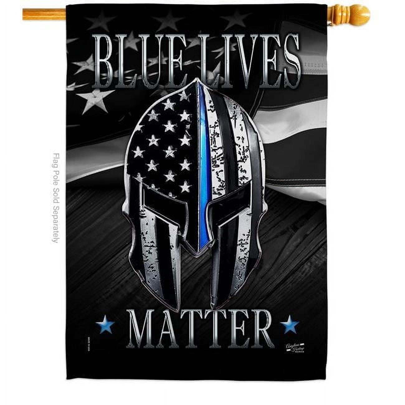 Angeleno Heritage 28 x 40 in. Blue Live Matter House Flag with Armed ...