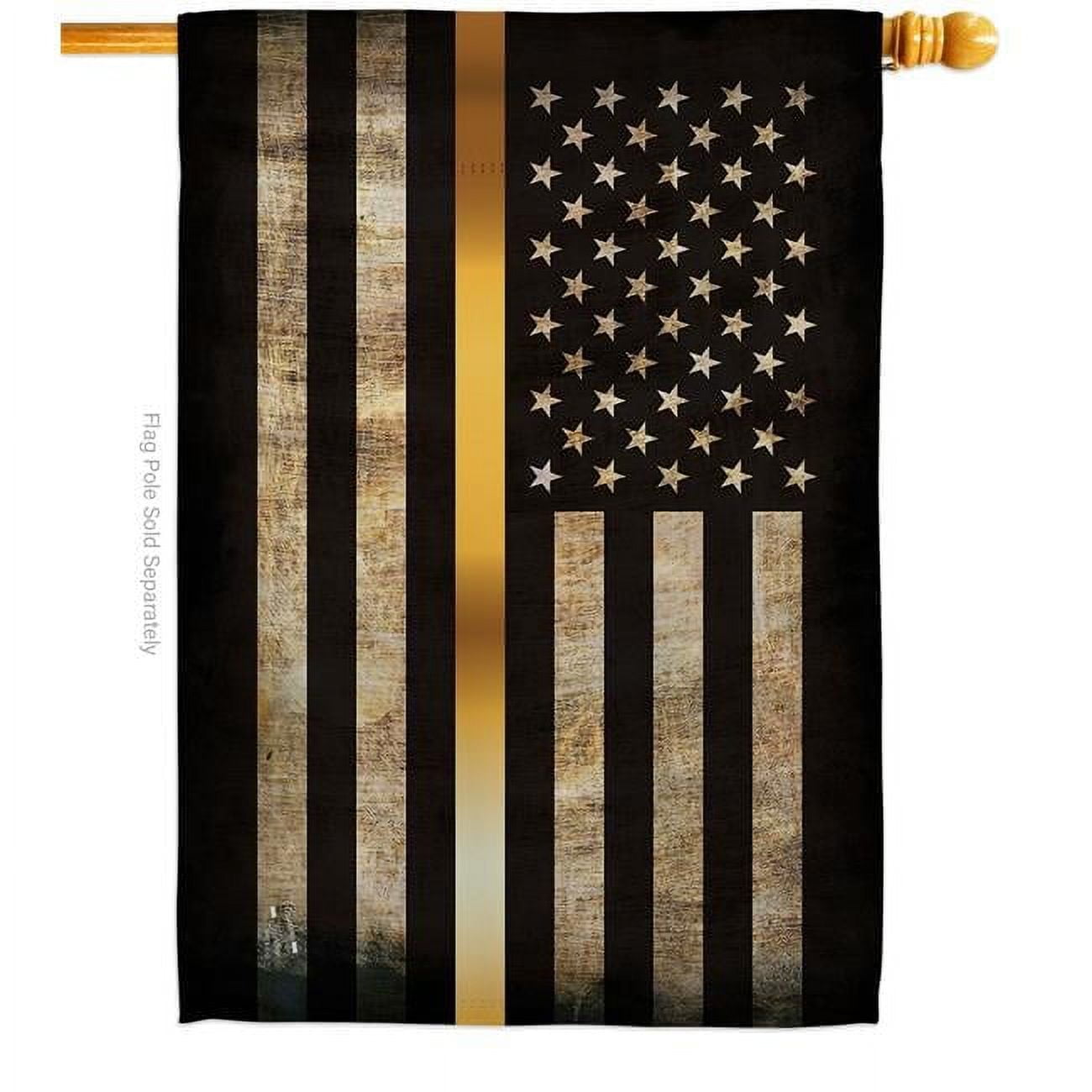 Angeleno Heritage 28 x 40 in. Thin Gold Line House Flag with Armed ...