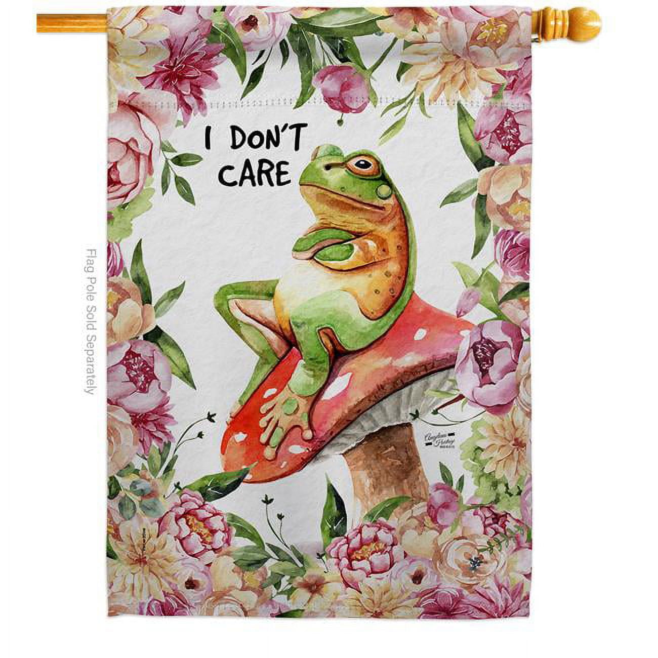 Angeleno Heritage Dont Care Toad Animals Critter 28 x 40 in. Double ...