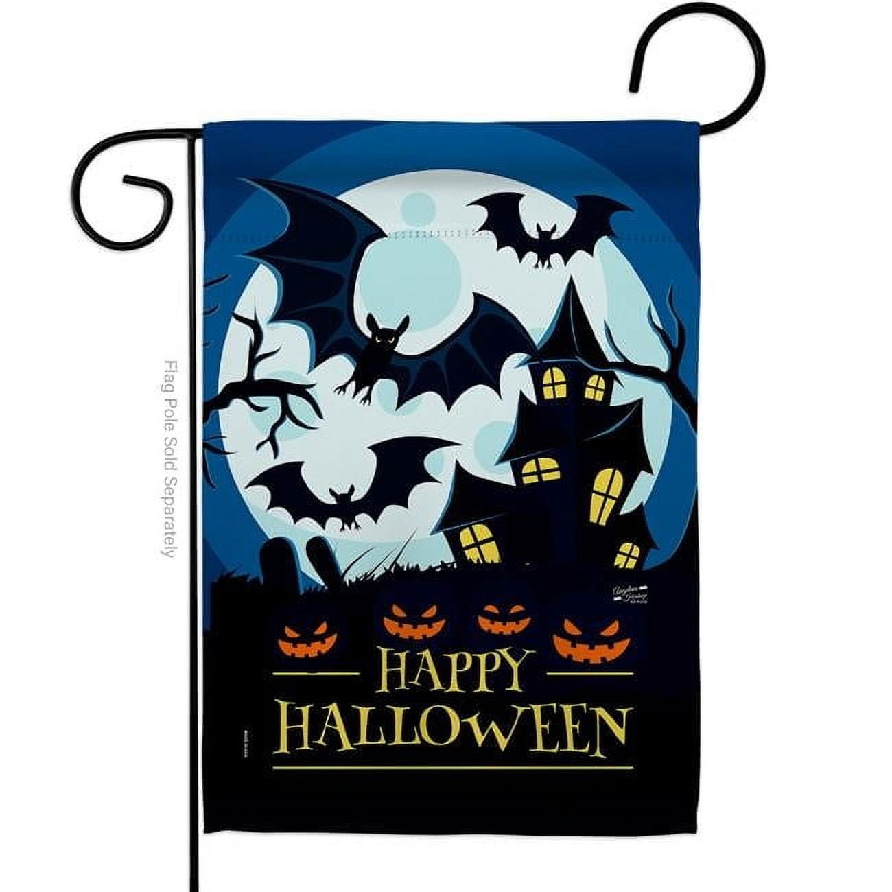 Angeleno Heritage G135251-BO 13 x 18.5 in. Halloween Night Garden Flag ...
