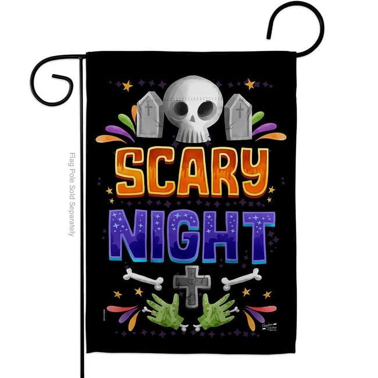 Angeleno Heritage G135296-BO 13 x 18.5 in. Scary Night Garden Flag with ...