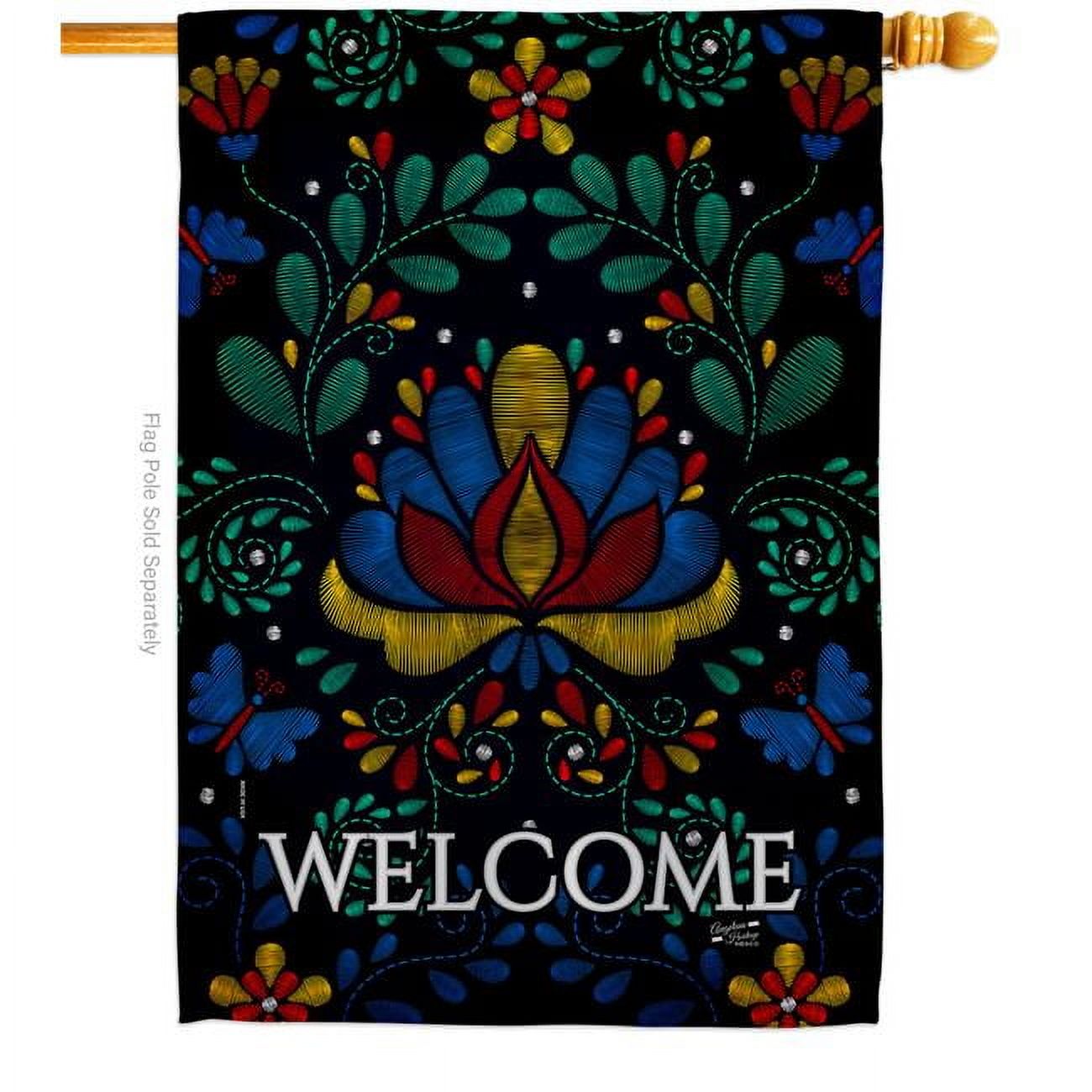 Angeleno Heritage H130359-BO 28 x 40 in. Welcome Embroider Sweet Life ...