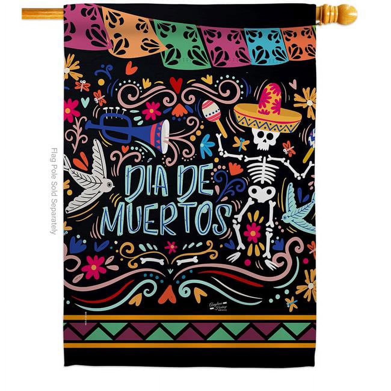 Angeleno Heritage H137071-BO 28 x 40 in. Colorful Dia de Muertos House ...
