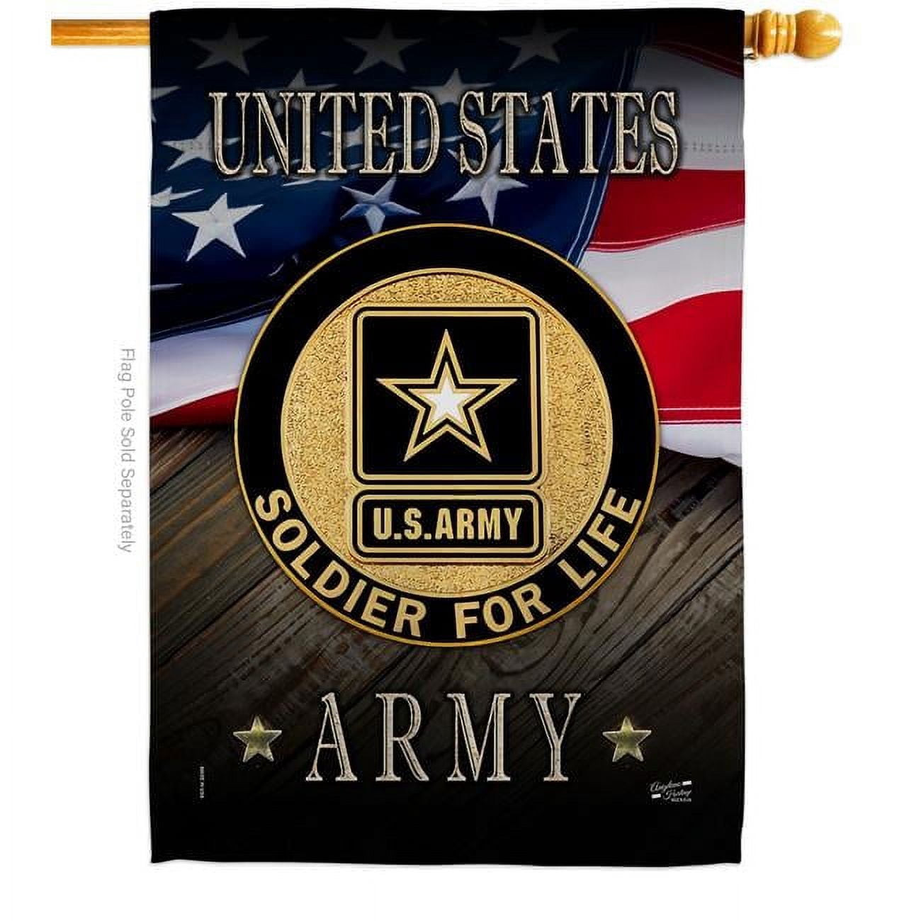 Angeleno Heritage H137170-BO 28 x 40 in. US Army Soldier for Life House ...