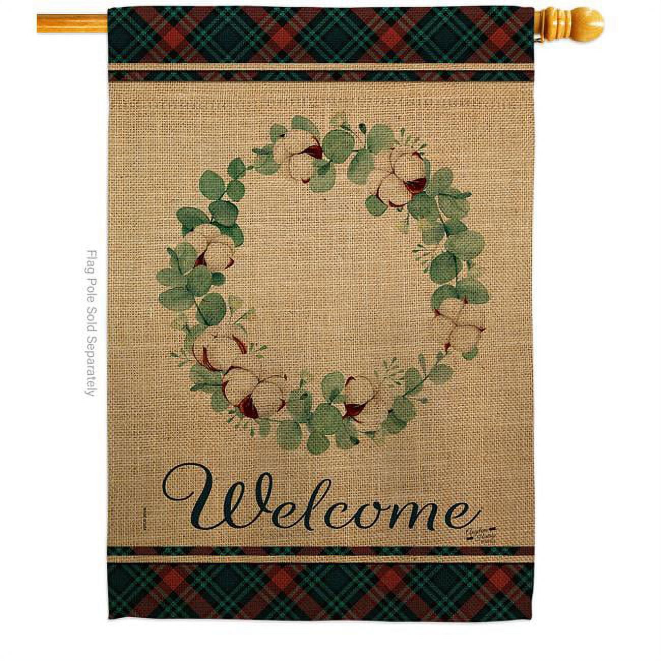 Angeleno Heritage H137244-BO Cotton Eucalyptus Wreath Country Living ...