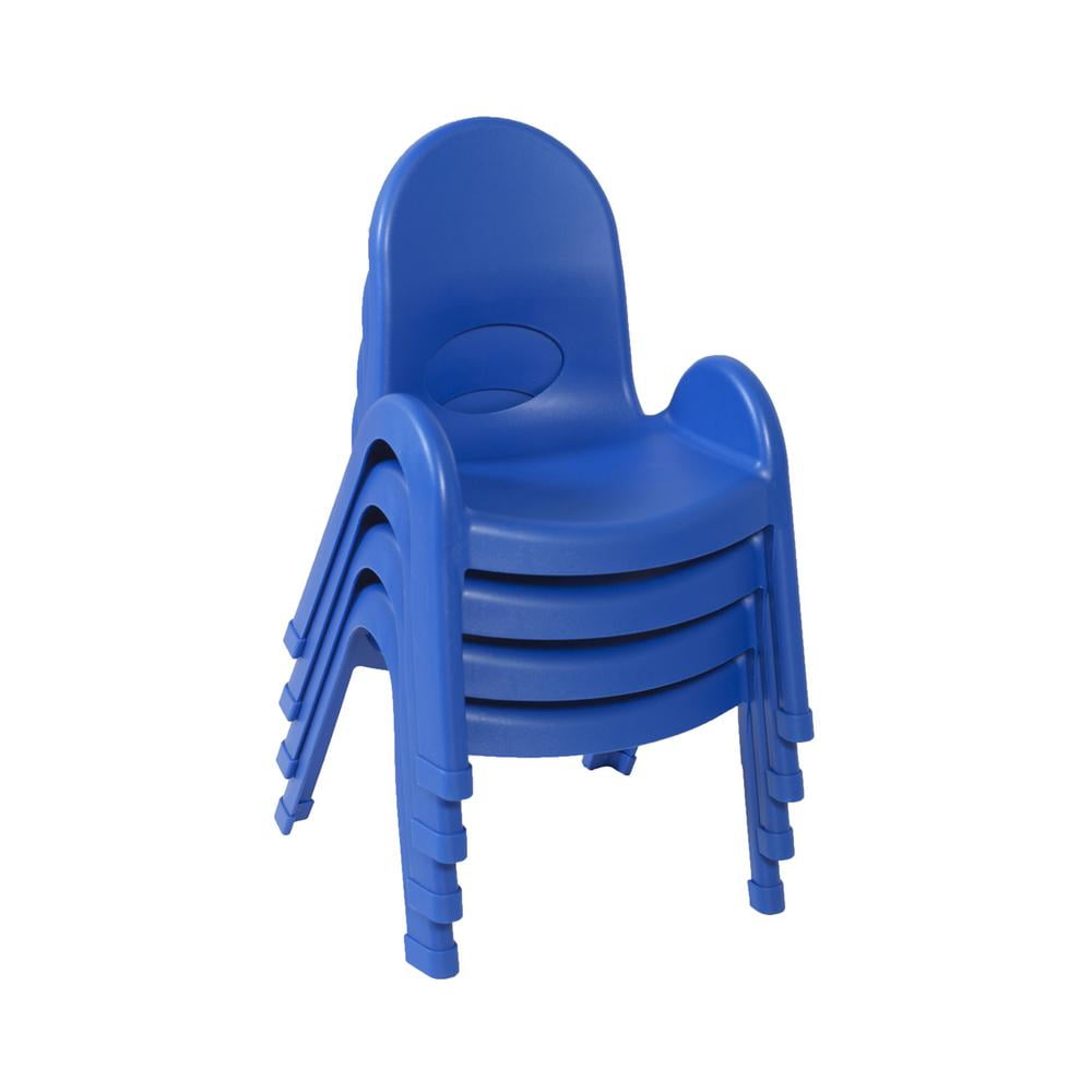 Angeles 9 in. Kids Stacking Chair in Royal Blue - Set of 4 - Walmart.com
