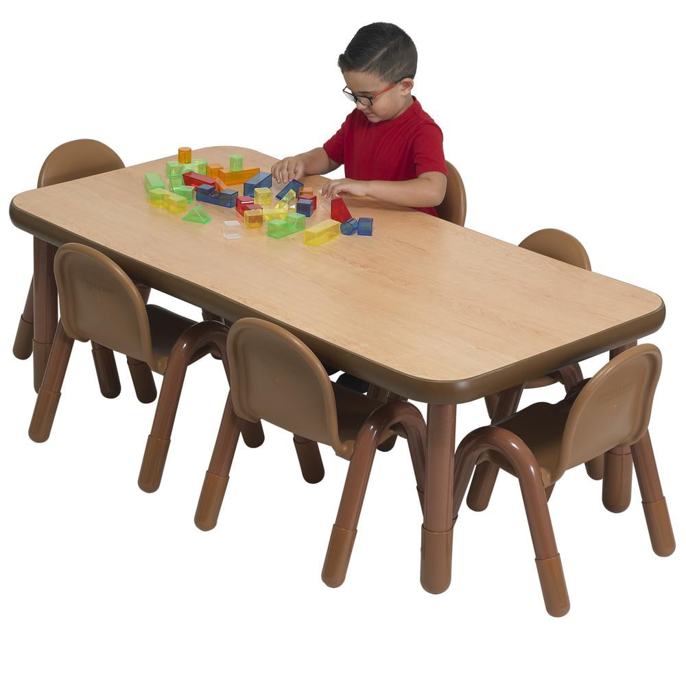 Angeles BaseLine® Preschool 60" x 30" Rectangular Table & Chair Set ...