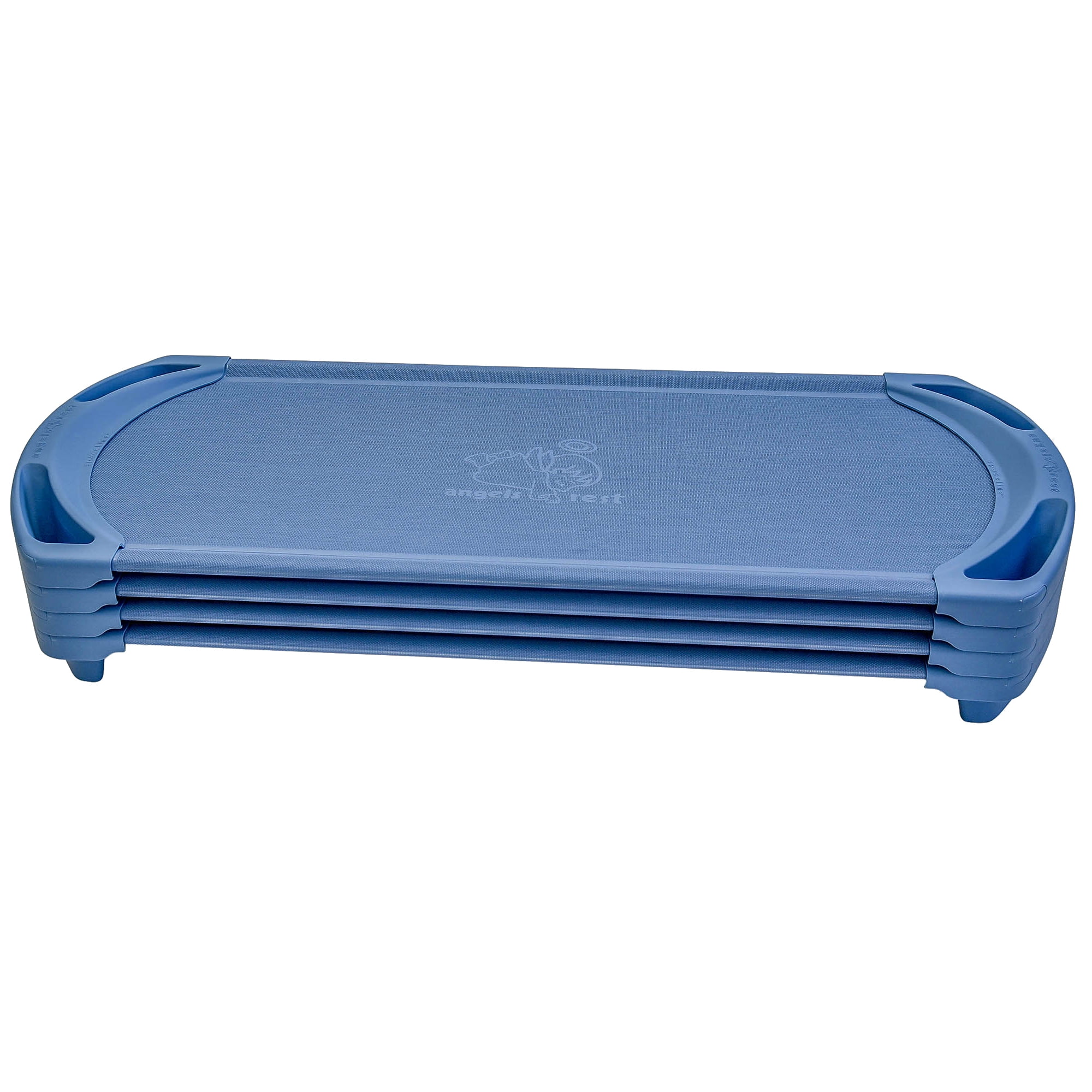 Angeles SpaceLine Standard Nap Cots For Kids, Wedgewood Blue (4 Pack ...