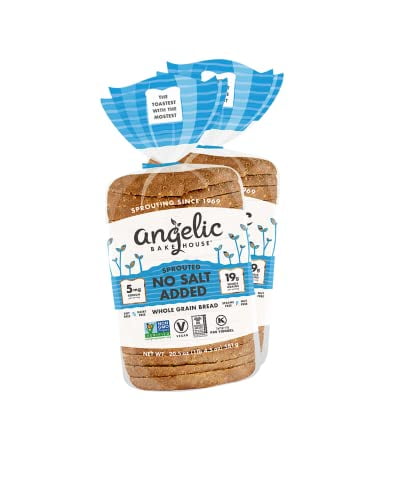 Angelic Bakehouse No Added Salt Sprouted Whole Grain Bread 2-Pack (20.5 ...