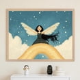 Angelic Girl Whimsical Illustration Wall Art Celestial Nursery Decor ...