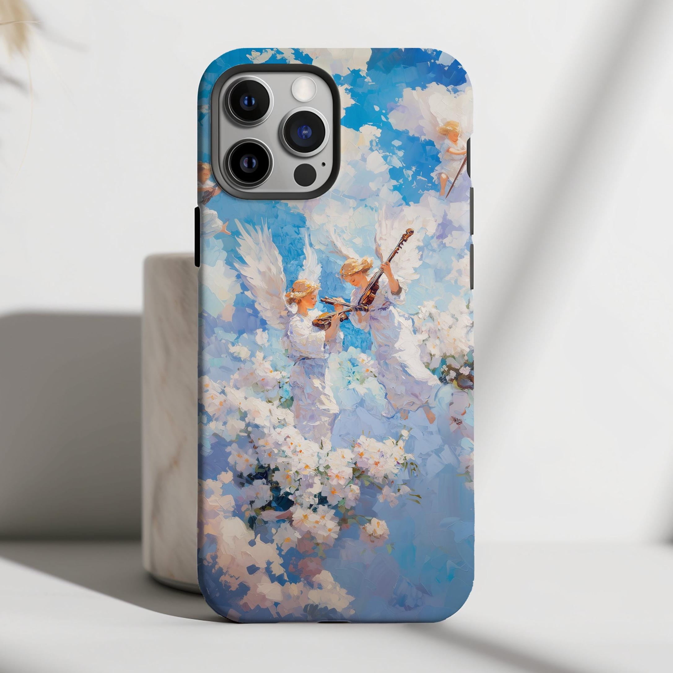 Angelic Oil Painting Heavenly Sky Guardian Case for iPhone 17 16 15 14 ...
