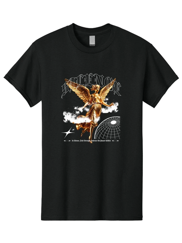 Angelic Strength Embrace Power Within Gothic Angel Dark Art Unisex T ...