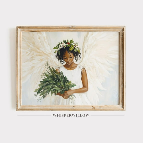 Angelic Winter Holiday Angel Holly, Able, Spiritual Holiday Blessing ...