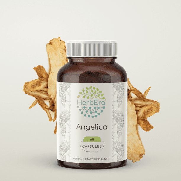 Angelica 60 Capsules, 500 mg, Organic Angelica (Angelica archangelica ...