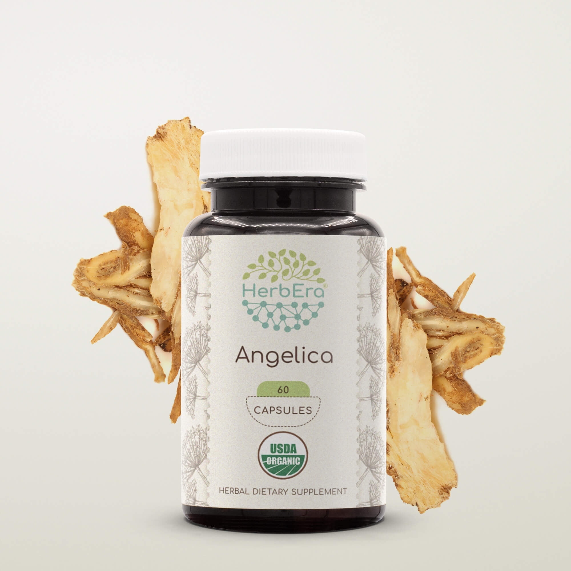 HerbEra Angelica Capsules, Organic Herbal Dietary Supplement for ...