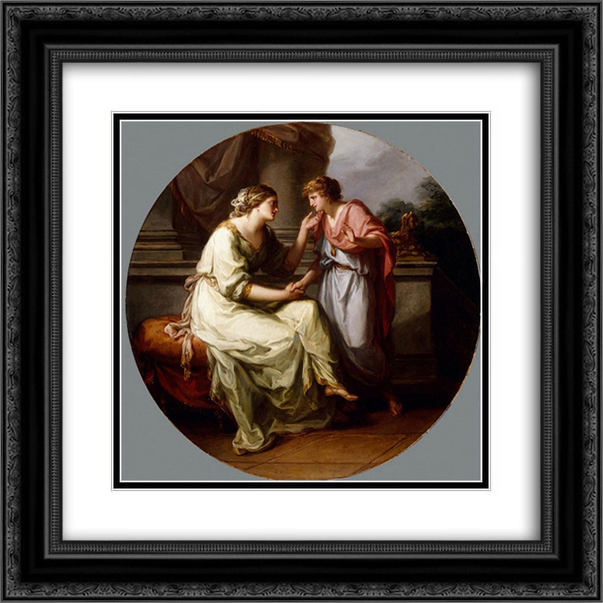 Angelica Kauffman 2x Matted 20x20 Black Ornate Framed Art Print ...