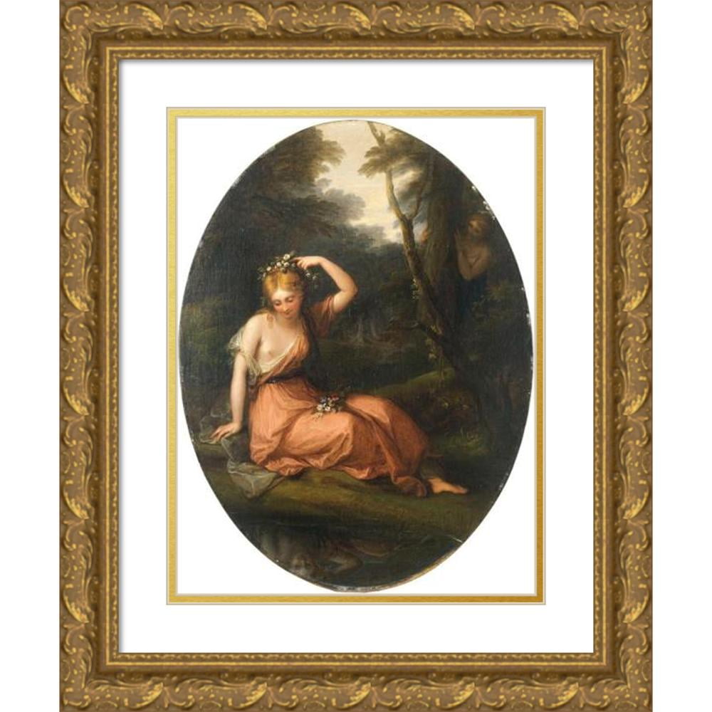 Angelica Kauffmann 12x14 Gold Ornate Wood Frame and Double Matted ...