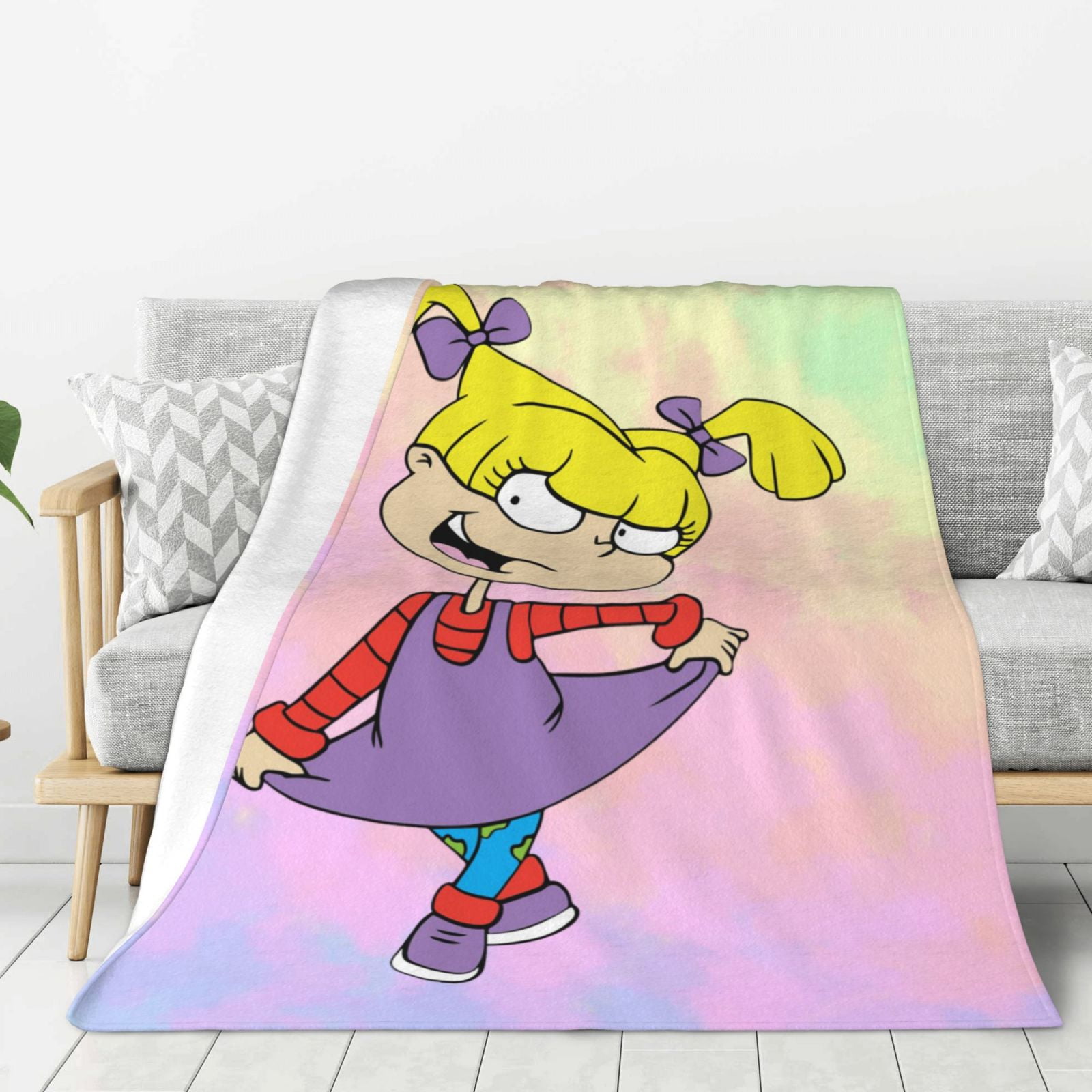 Angelica Pickles Rugrats Blanket Cozy Soft Fleece Flannel Bed Blanket ...