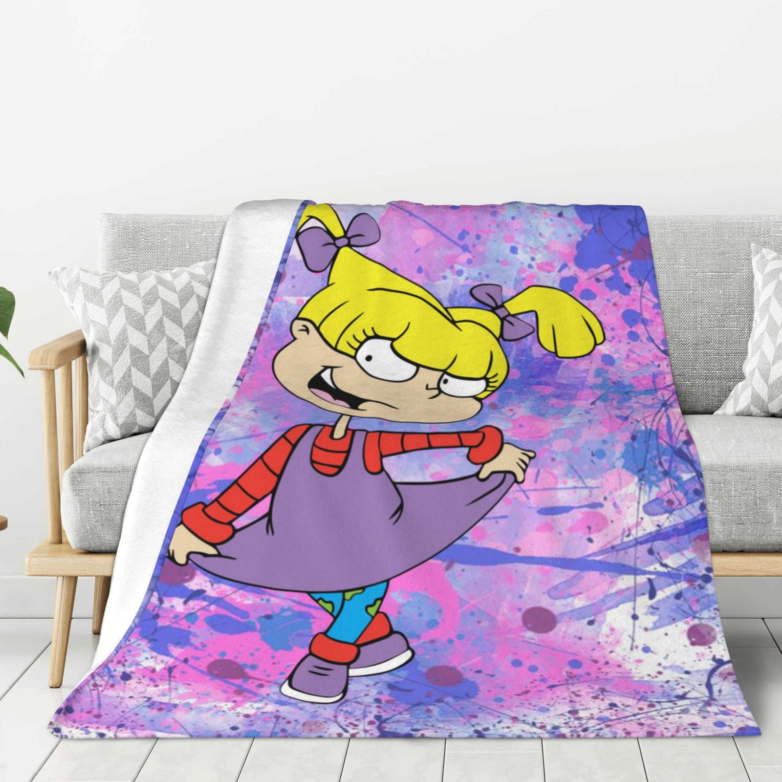 Angelica Pickles Rugrats Blanket Cozy Soft Fleece Flannel Bed Blanket ...