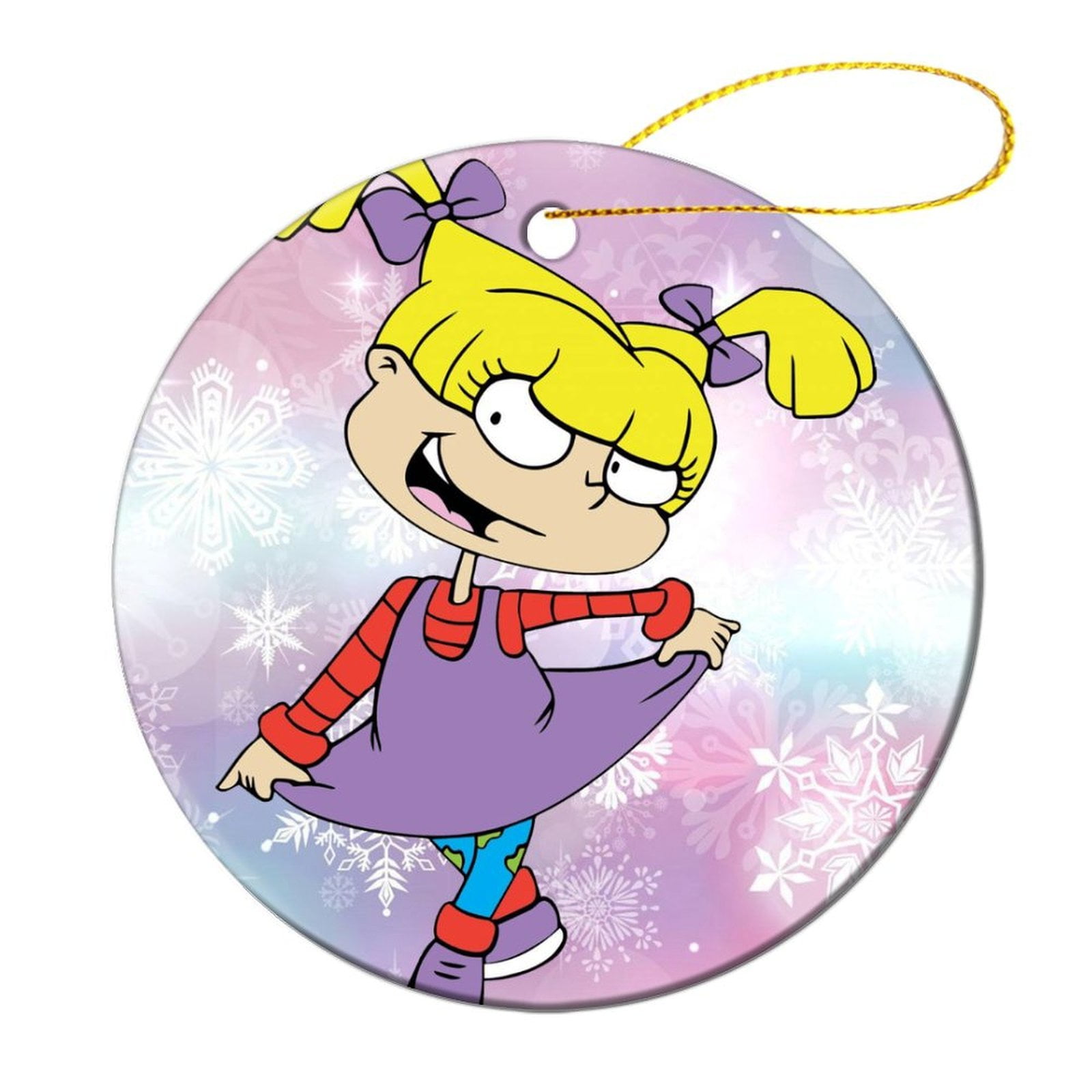 Angelica Pickles Rugrats Round Christmas Tree Hanging Decor Ceramic ...