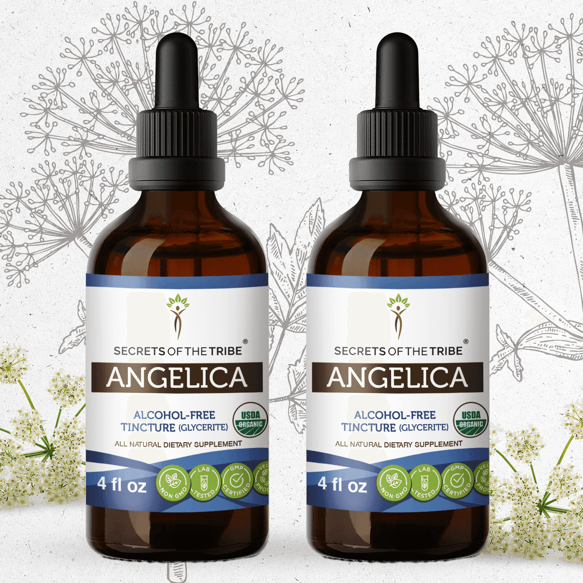 Secrets Of The Tribe Angelica Organic Dietary Supplement, Natural ...