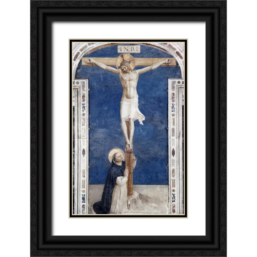 Angelico, Fra 17x24 Black Ornate Wood Framed with Double Matting Museum Art Print Titled ...