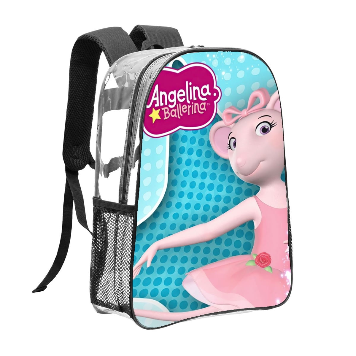 Angelina Ballerina Pattern Transparent Backpack Lightweight And ...