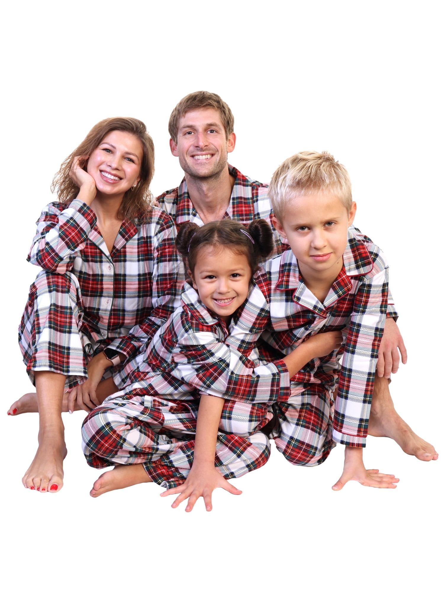 Angelina Christmas Matching Women's Men's Kids' Family Flannel Notch ...
