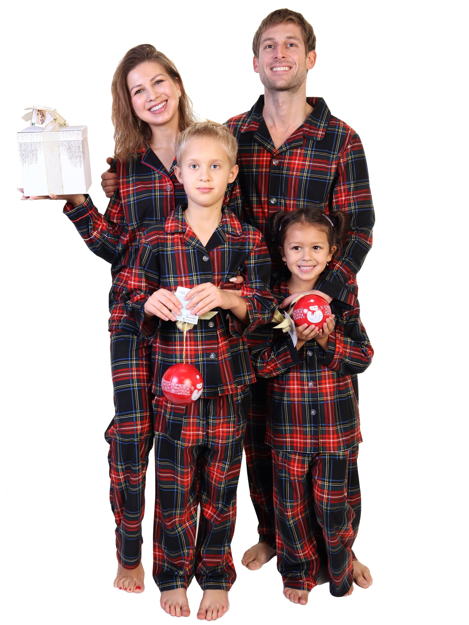 Angelina Christmas Matching Women's Men's Kids' Family Flannel Notch ...