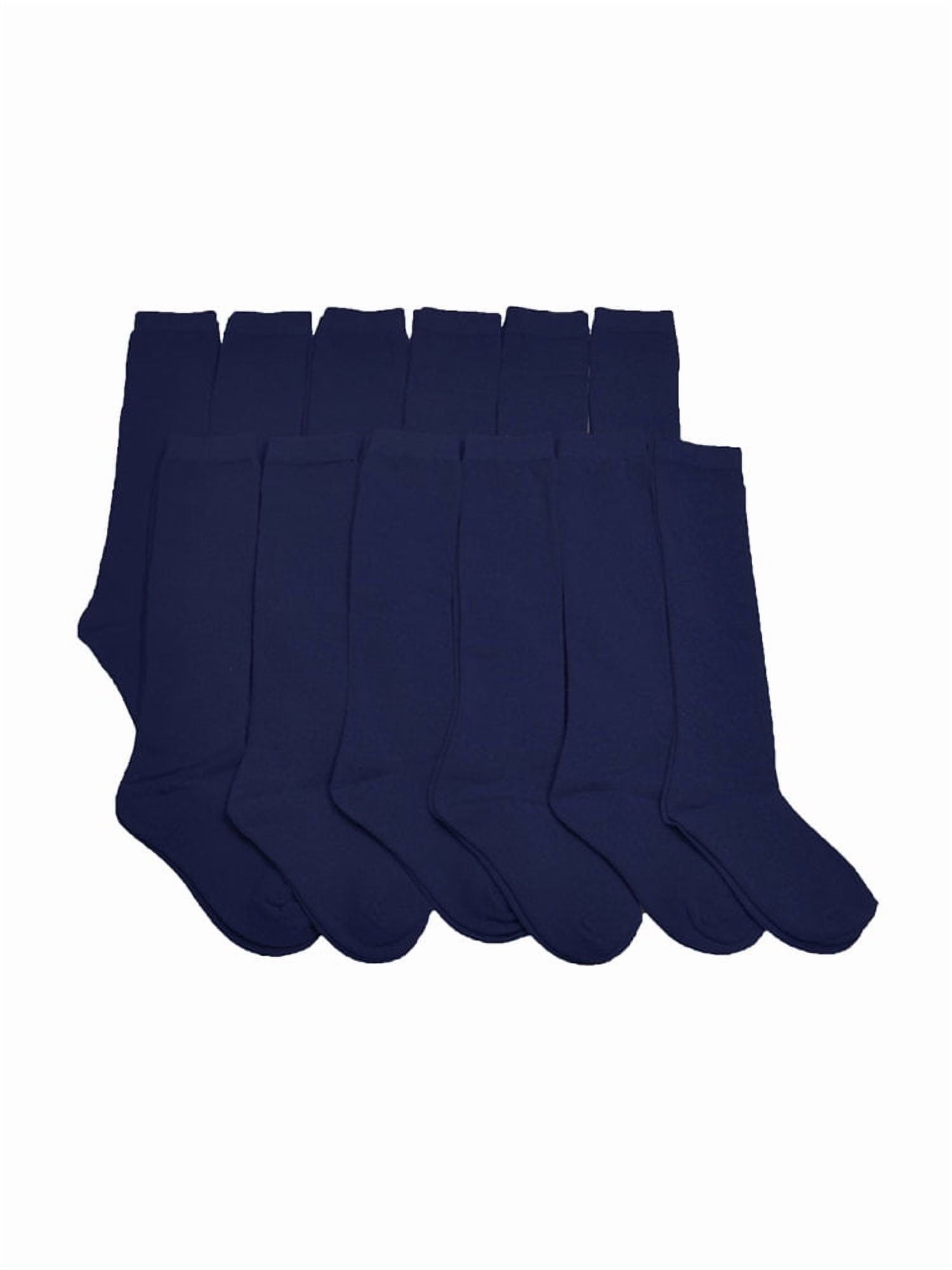 Angelina Kids' Classic Cotton Uniform Knee-High School Socks (12-Pairs ...