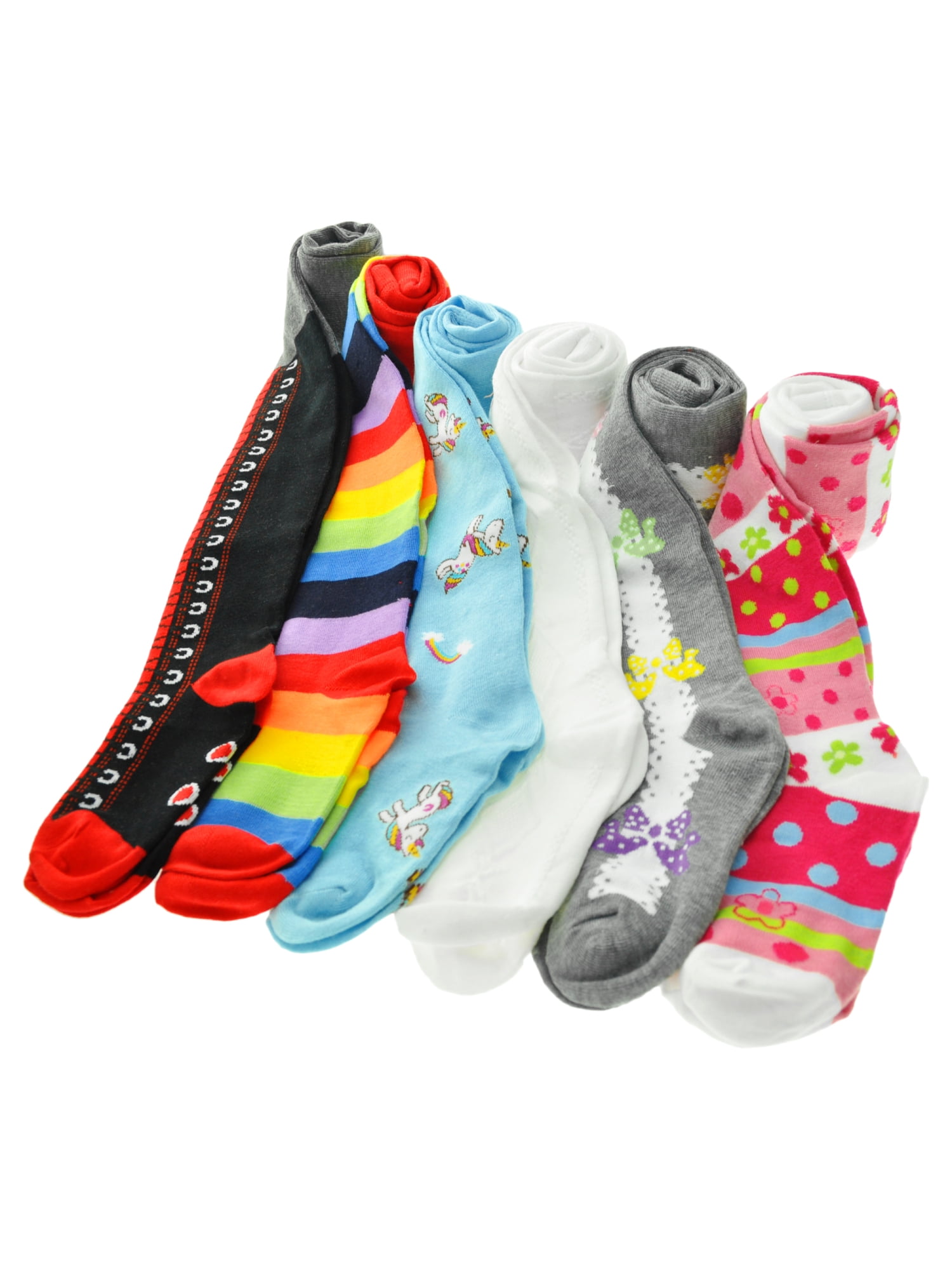 Angelina Girl's Patterned Winter Tights (6-Pack) - Walmart.com