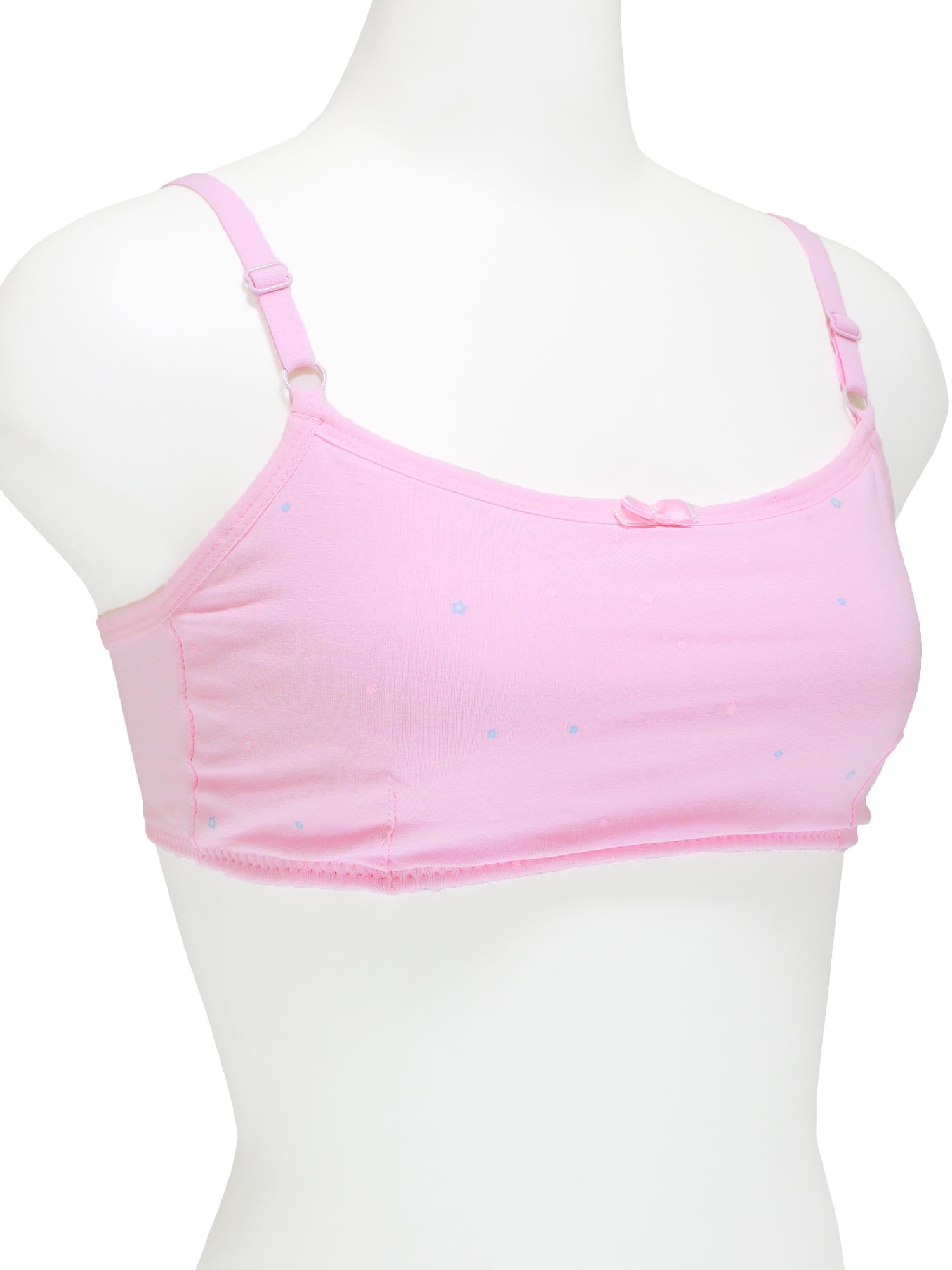Angelina Girl's Wire-free Cotton Training Bra with Lace Detail (6-Pack ...