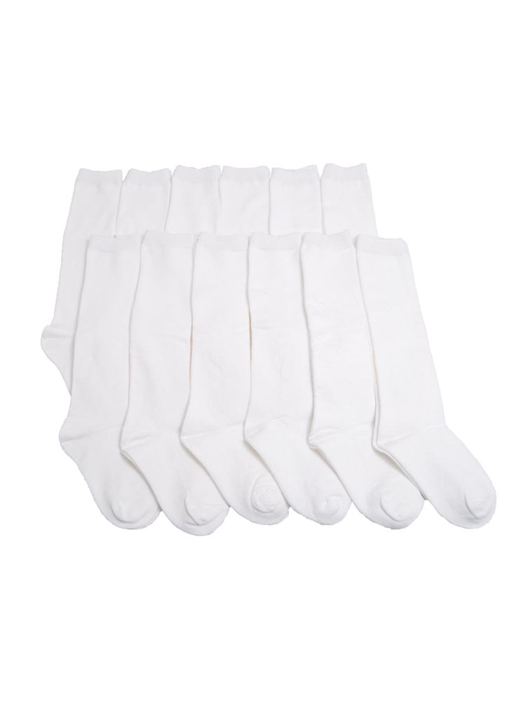 Angelina Girl's Classic Uniform Knee-High School Socks (12-Pairs ...
