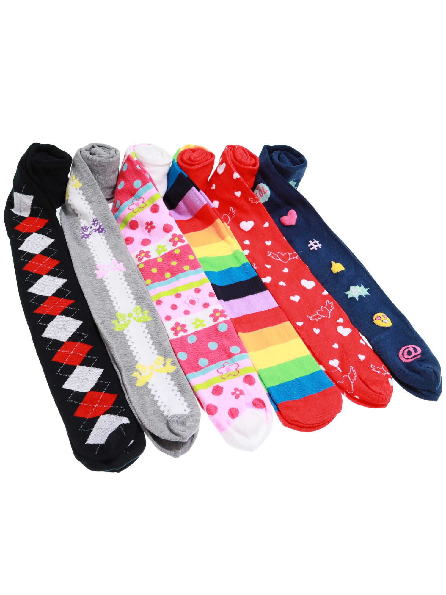 Angelina Girls Fancy Designed Tights (6-Pairs) - Walmart.com