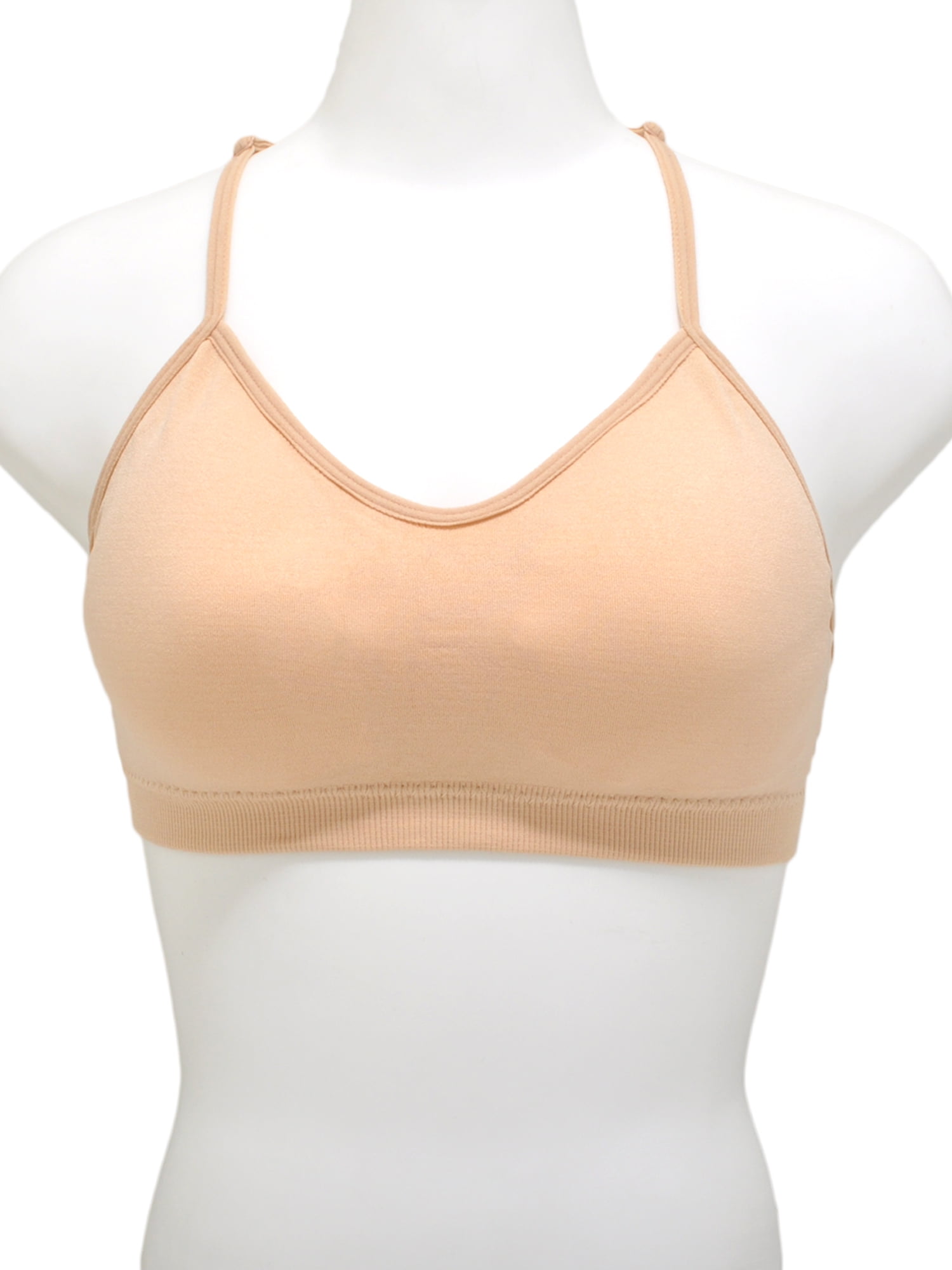 Angelina Girls Seamless Bralette with Embroidered Mesh Detail (6-Pack ...