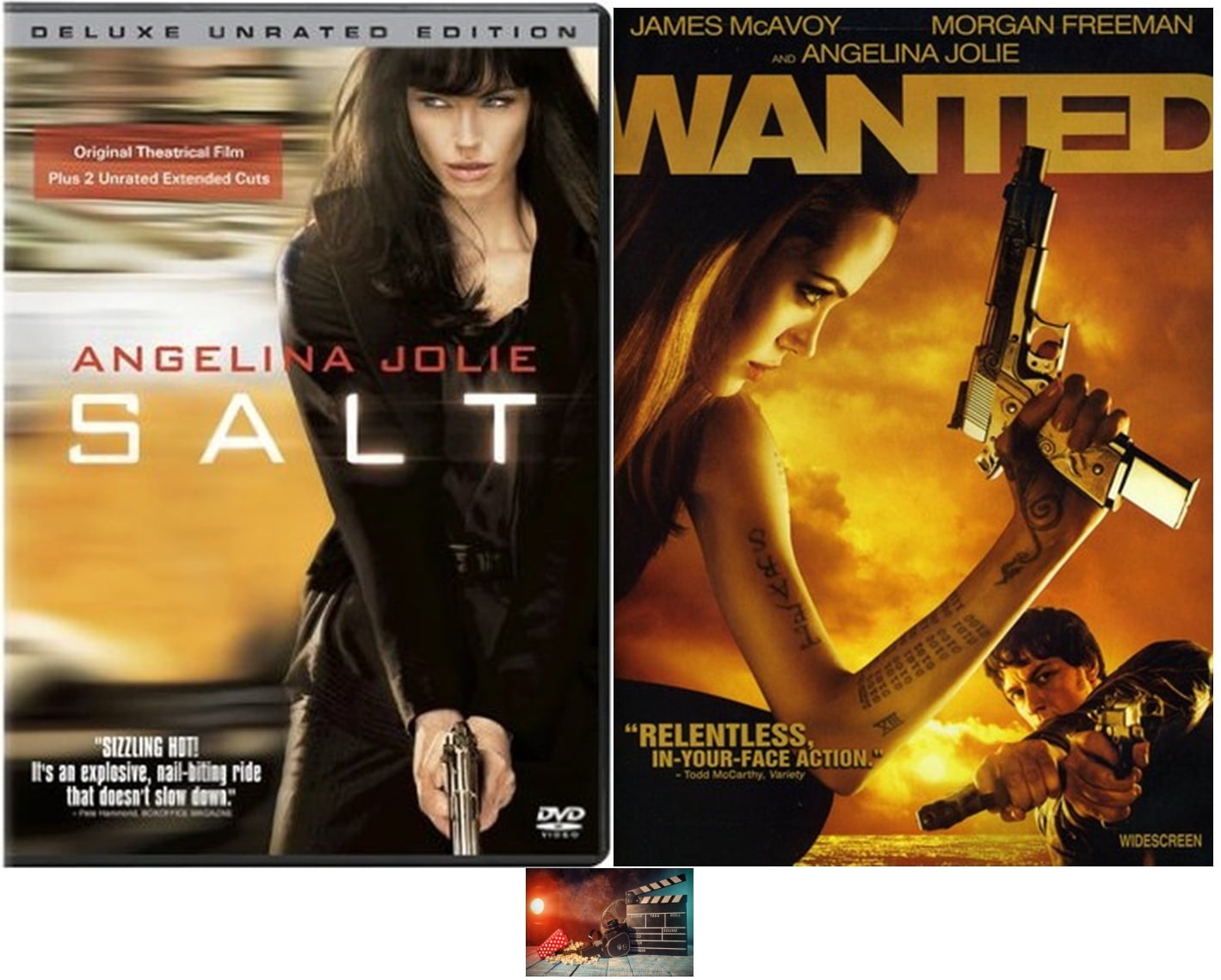 Angelina Jolie Double Feature SALT (Unrated Ed) & WANTED 2 DVD Set ...