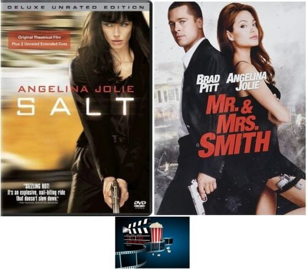 Angelina Jolie Double Feature Salt & Mr. & Mrs. Smith 2 DVD Set+ Movie ...