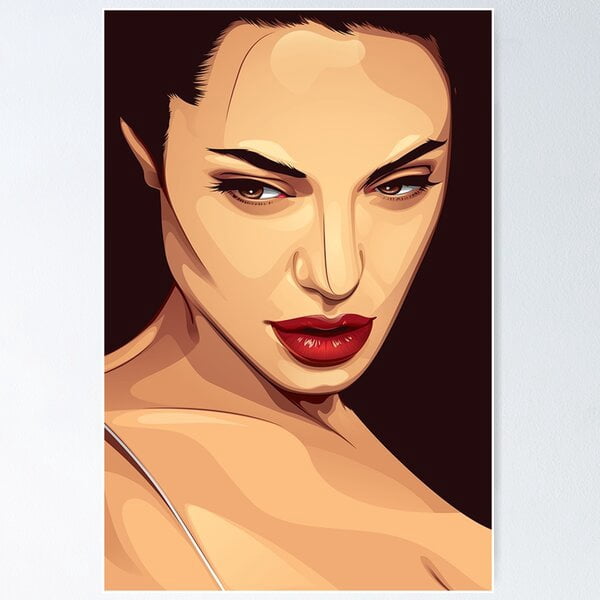 Angelina Jolie Poster Wall Art, Modern Wall Decor For Living Room ...