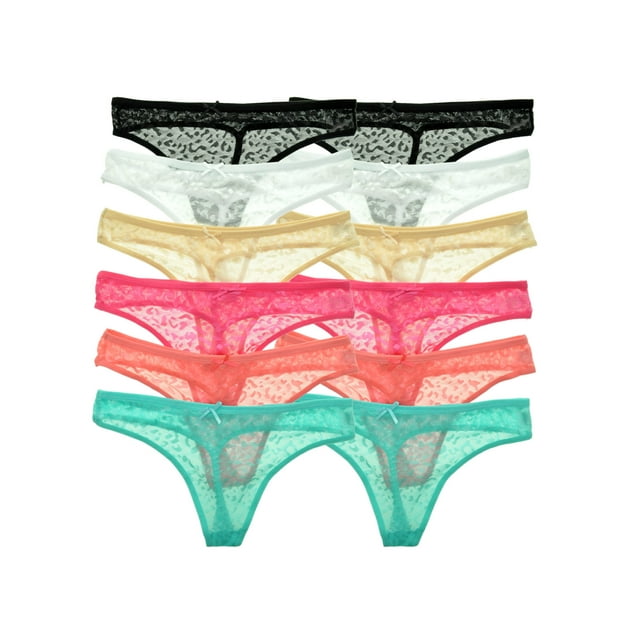 Angelina Leopard Mesh G-Strings (6 or 12 Pack) - Walmart.com