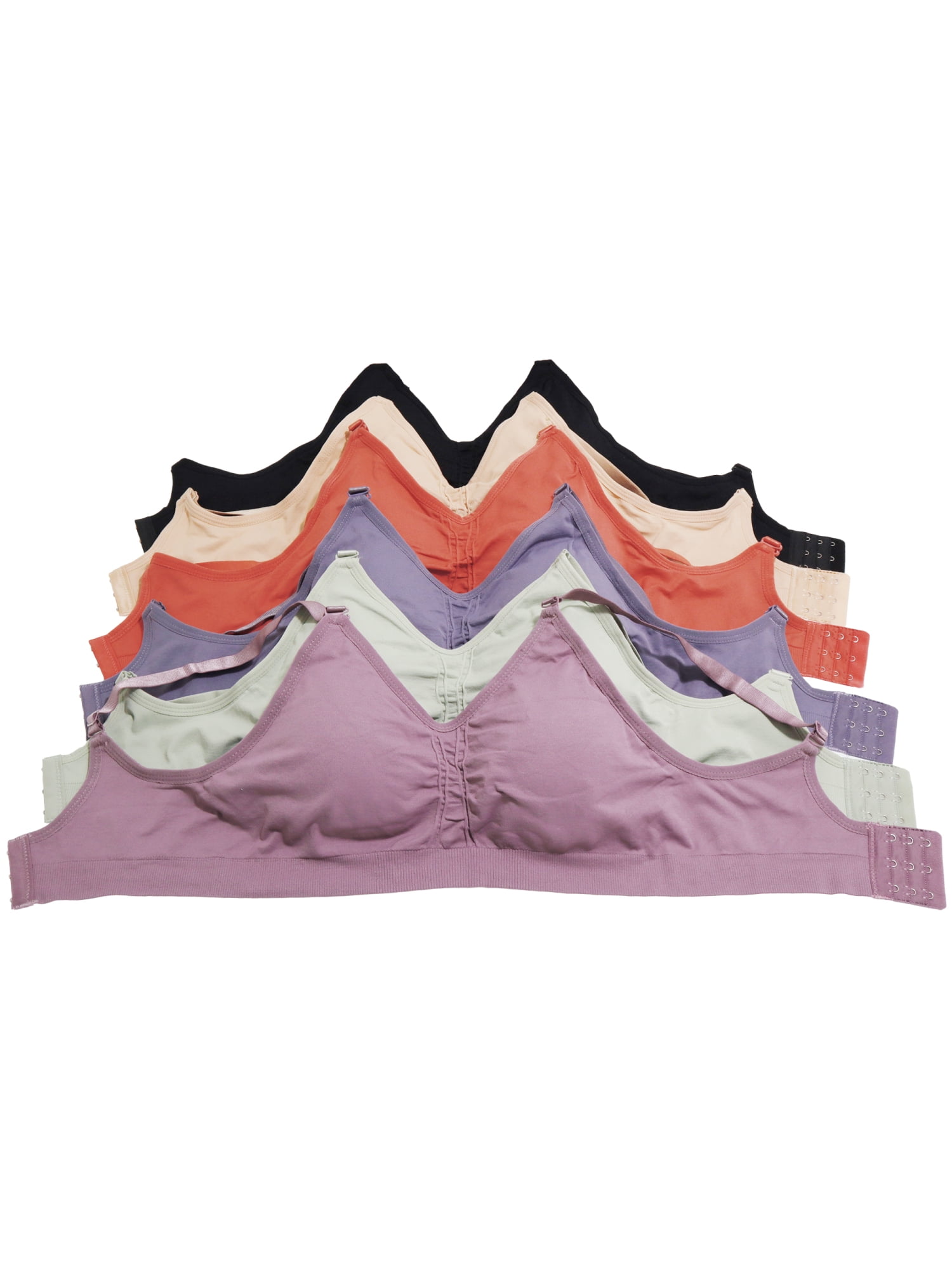 Angelina Wire-free Seamless Bra with Adjustable Closure (6-Pack ...