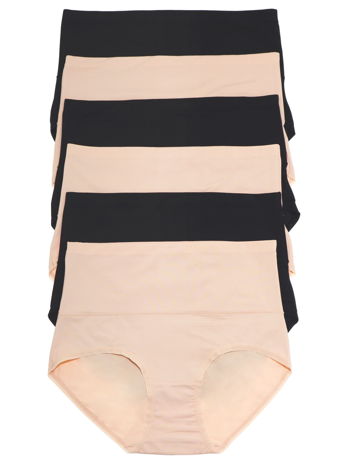 Angelina Women's Microfiber High Waist Light Control Briefs (6-Pack ...