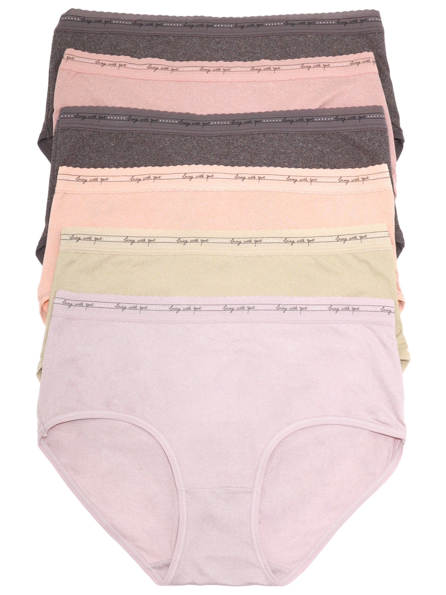 Angelina Women's Microfiber Hiphugger Panties with Elastic Waistband (6 ...