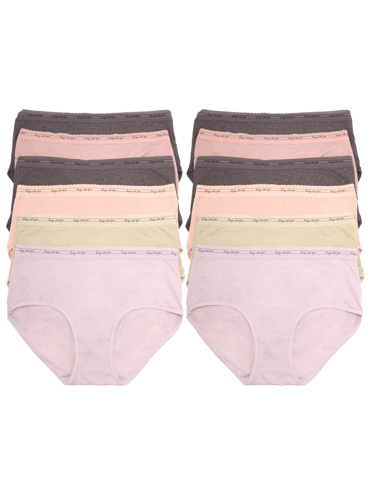 Angelina Women's Microfiber Hiphugger Panties with Scalloped Waistband ...