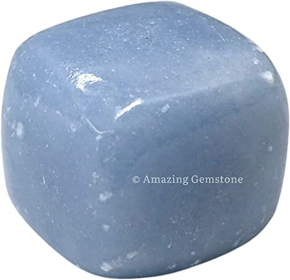 Angelite Crystal Tumbled Stones Polished Rocks (1 OZ) - Walmart.com