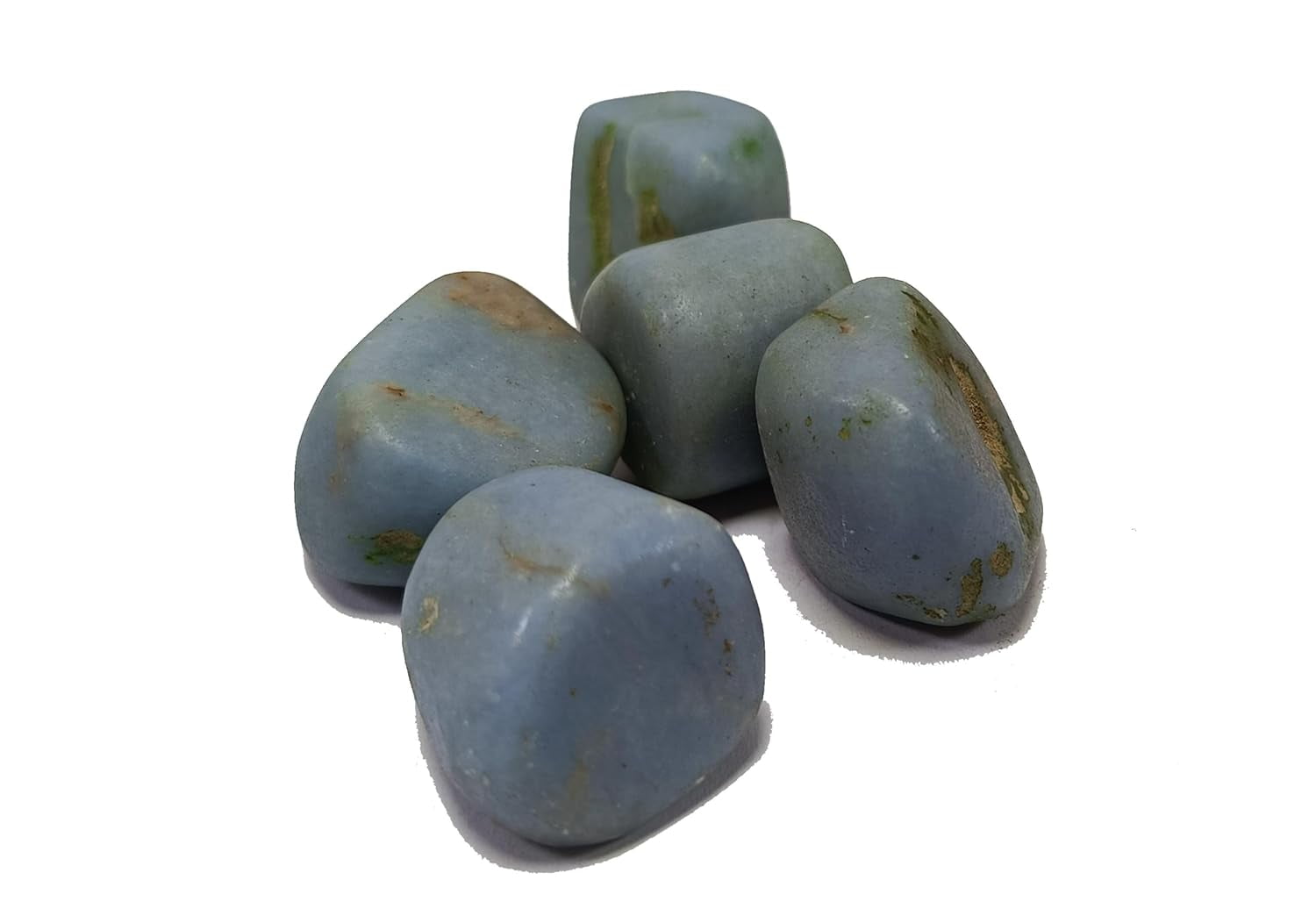 Angelite Tumble Stones for Reiki Healing and Vaastu Correction and Increase Creativity 50 Gram ...