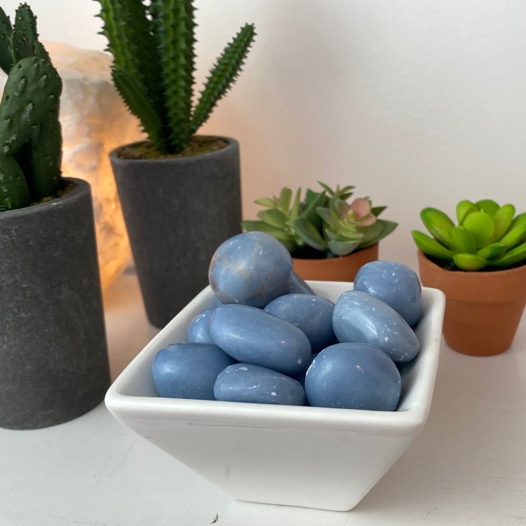 Angelite Tumbled 1" - Walmart.com